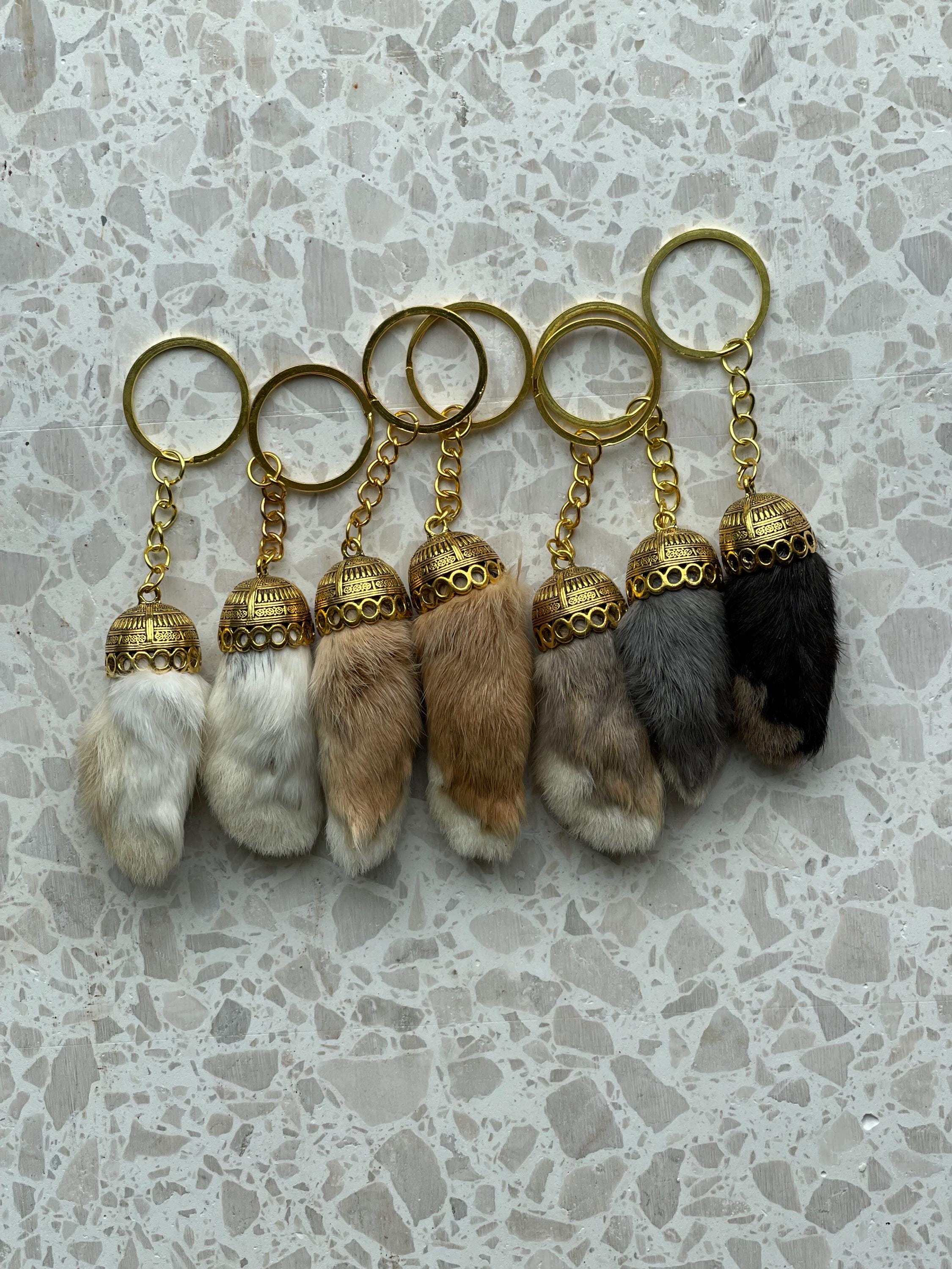 Lucky Rabbit Foot Keychain (front Foot) - Etsy
