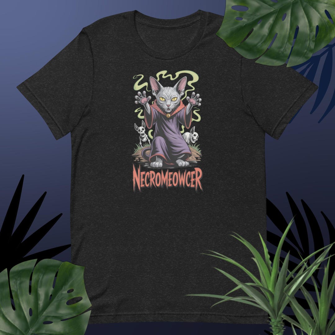 Necromeowcer Shirt – Funny Cat Necromancer T-shirt for D&D Fans | RPG ...