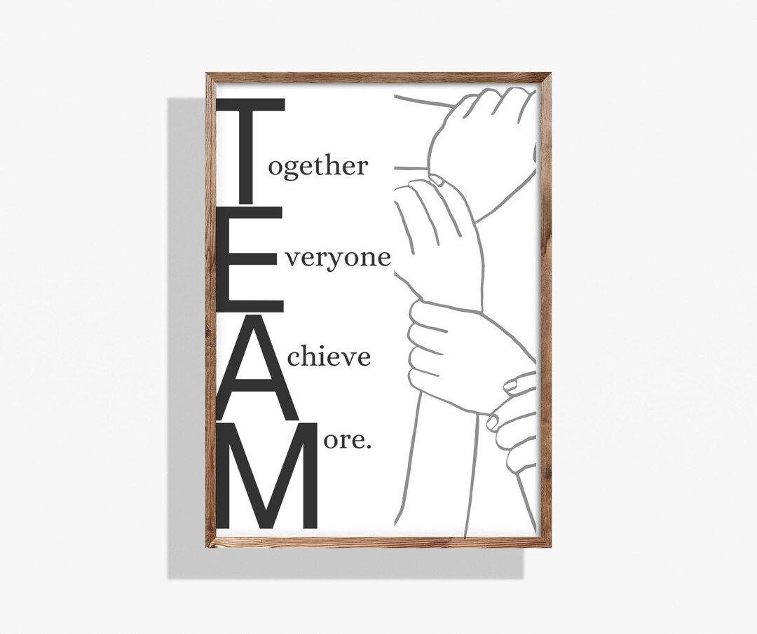 Teamwork Wall Art | Office Decor | Motivational Poster | Office ...