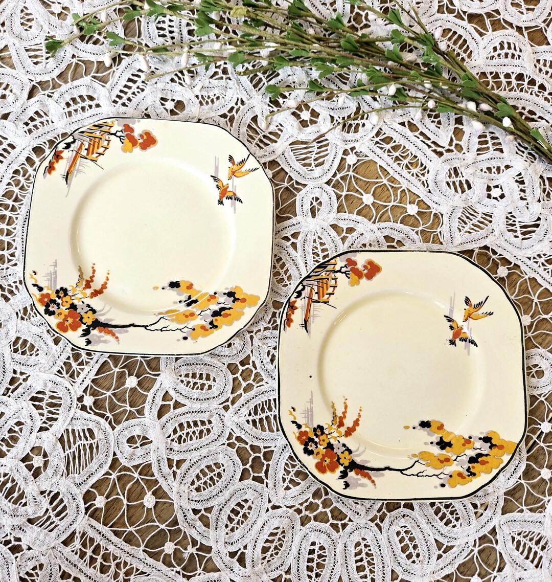 Vintage Wedgwood Asian Inspired Side Plates - Etsy