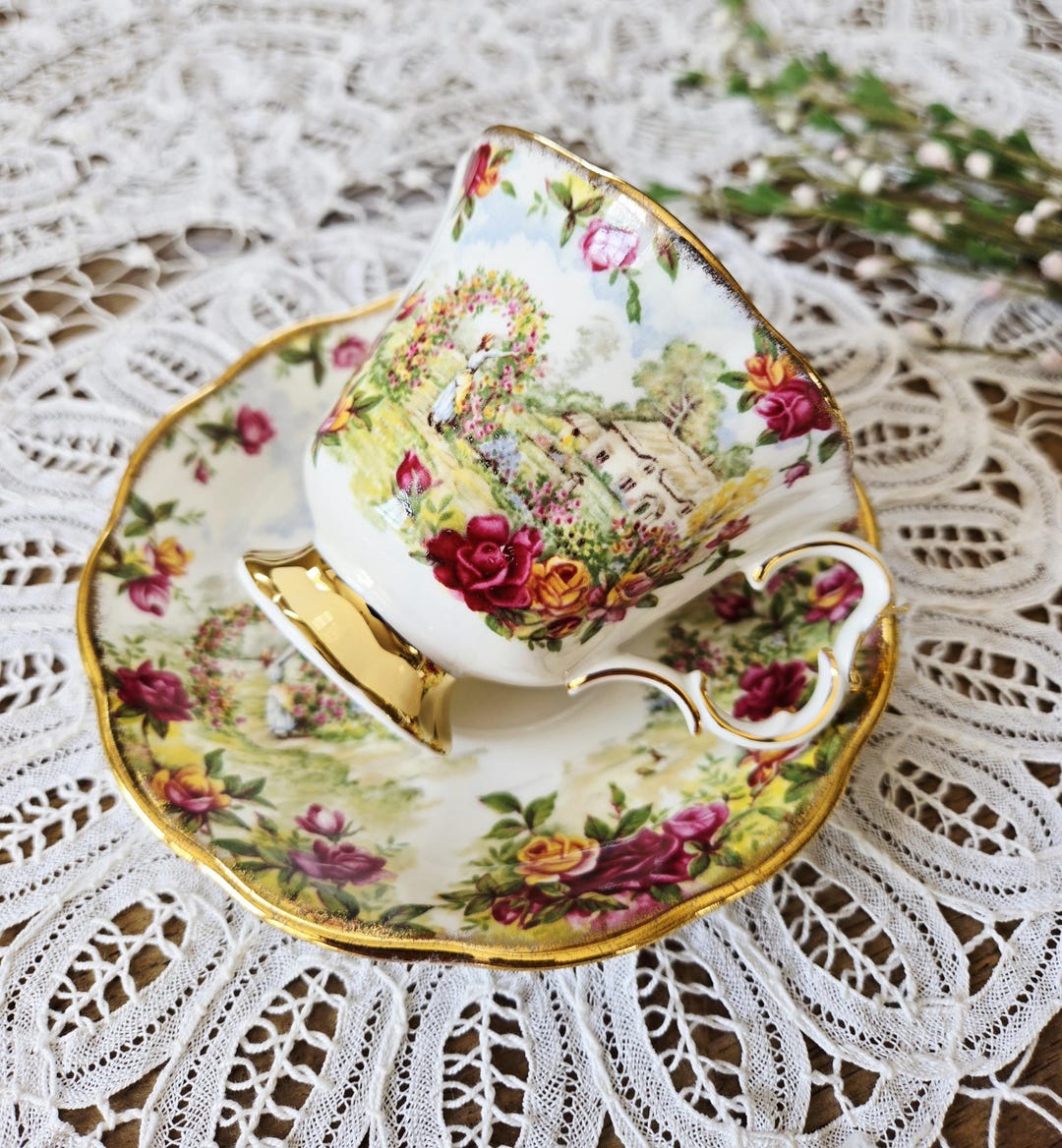 Royal Albert "celebration of Old Country Roses" 25th Anniversary Teacup ...