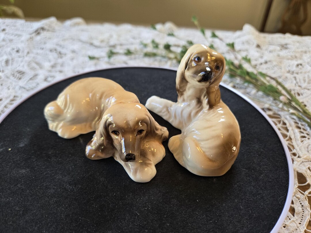 Pair of Vintage Bone China Afghan Hounds - Etsy