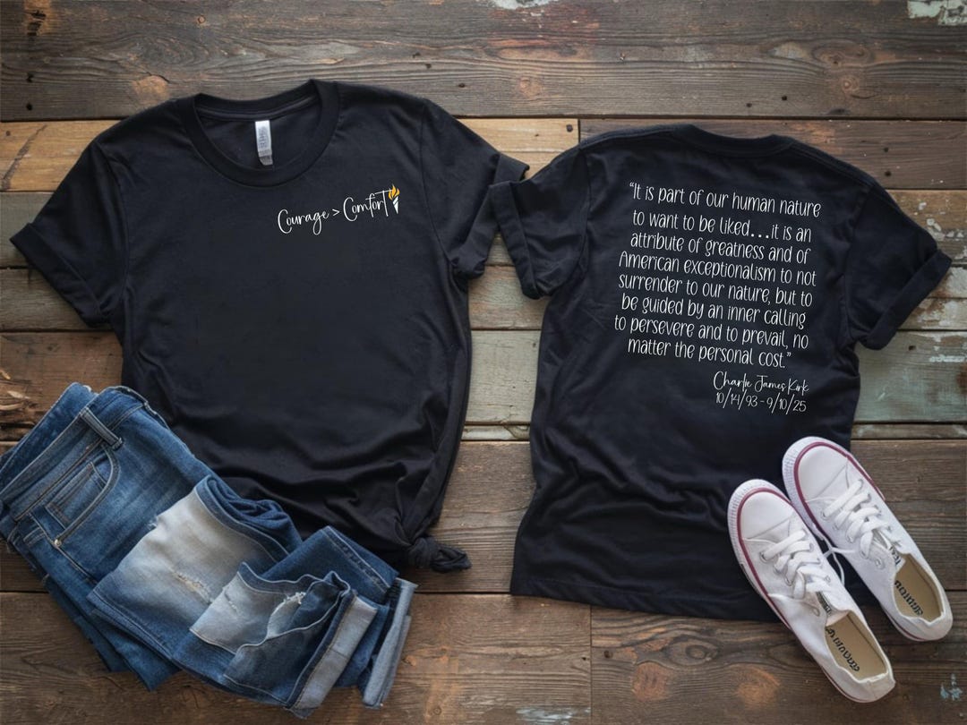 Courage Over Comfort PNG | Inspirational Quote | Charlie Kirk Tribute ...