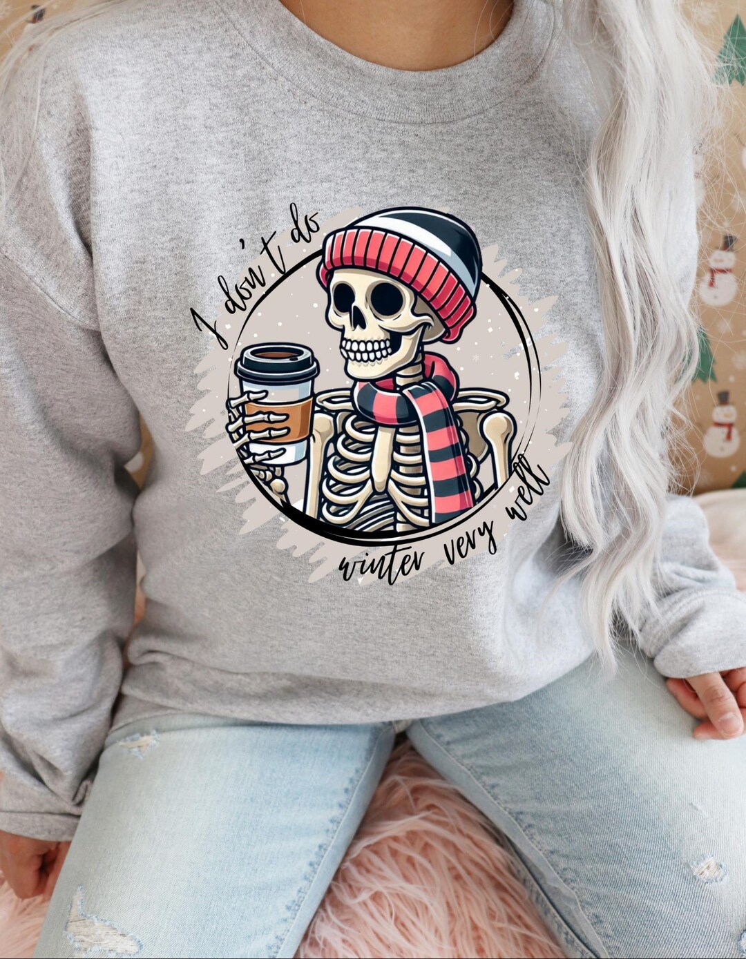 Skeleton Coffee PMG, Winter Skeleton Sublimation, I Don’t Do Winter ...