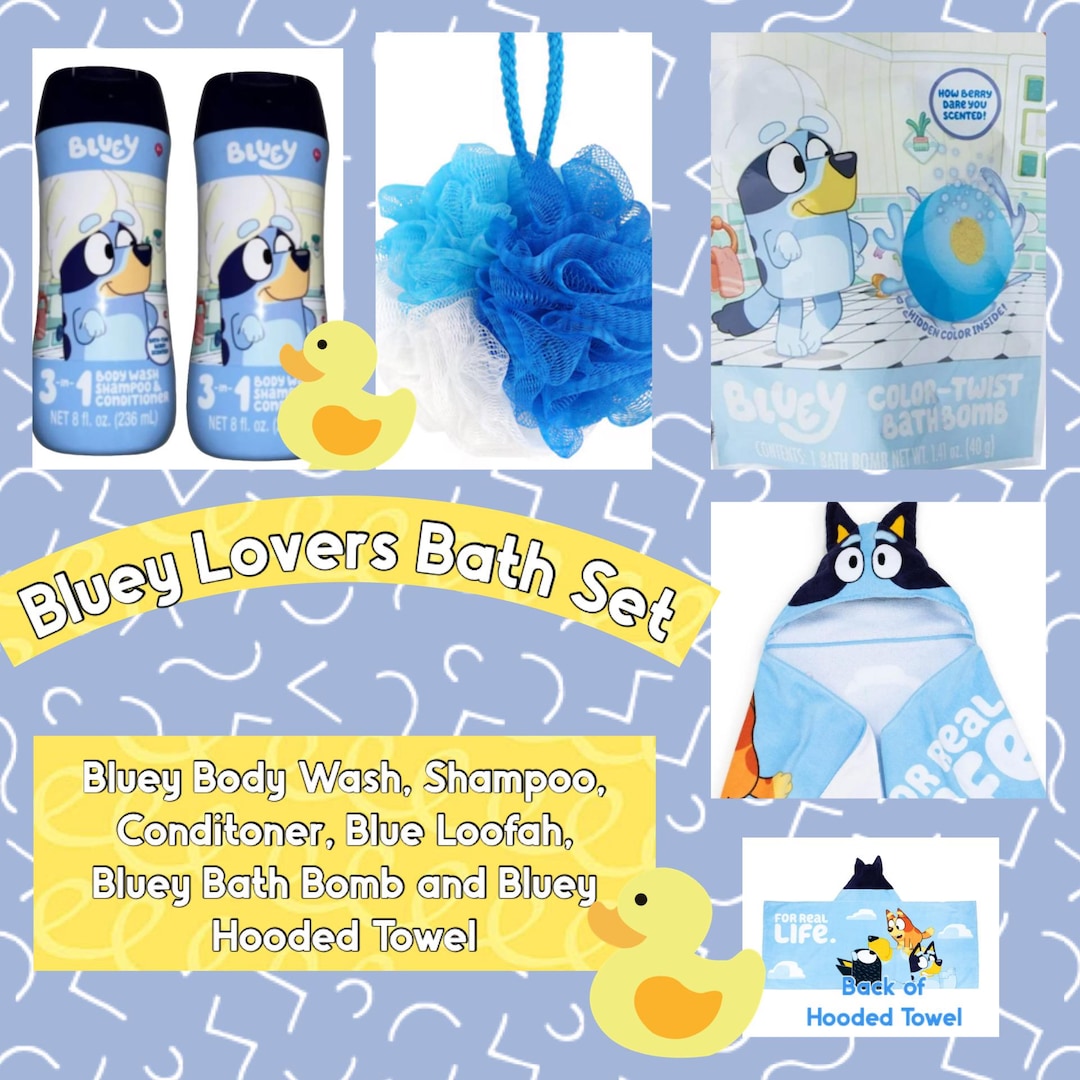 Bluey Bath Set Perfect for the Ultimate Bluey Fan Bluey Shampoo and ...