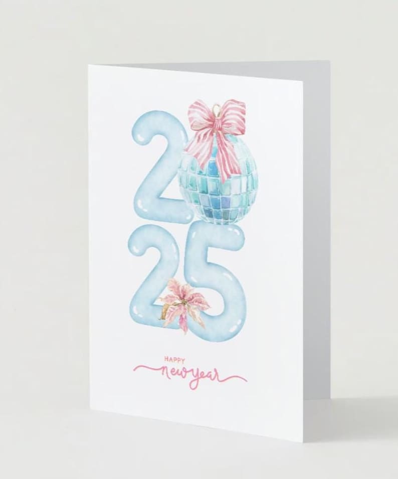 2025 New Year Card|new Year Greeting Card|printable Card|happy New Year ...