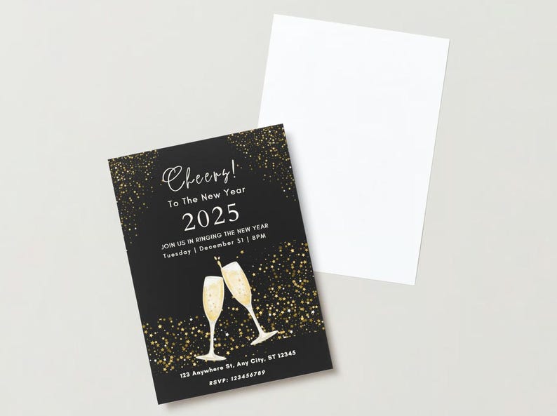 2025 New Year's Eve Party Invitation: Editable Template (digital) - Etsy