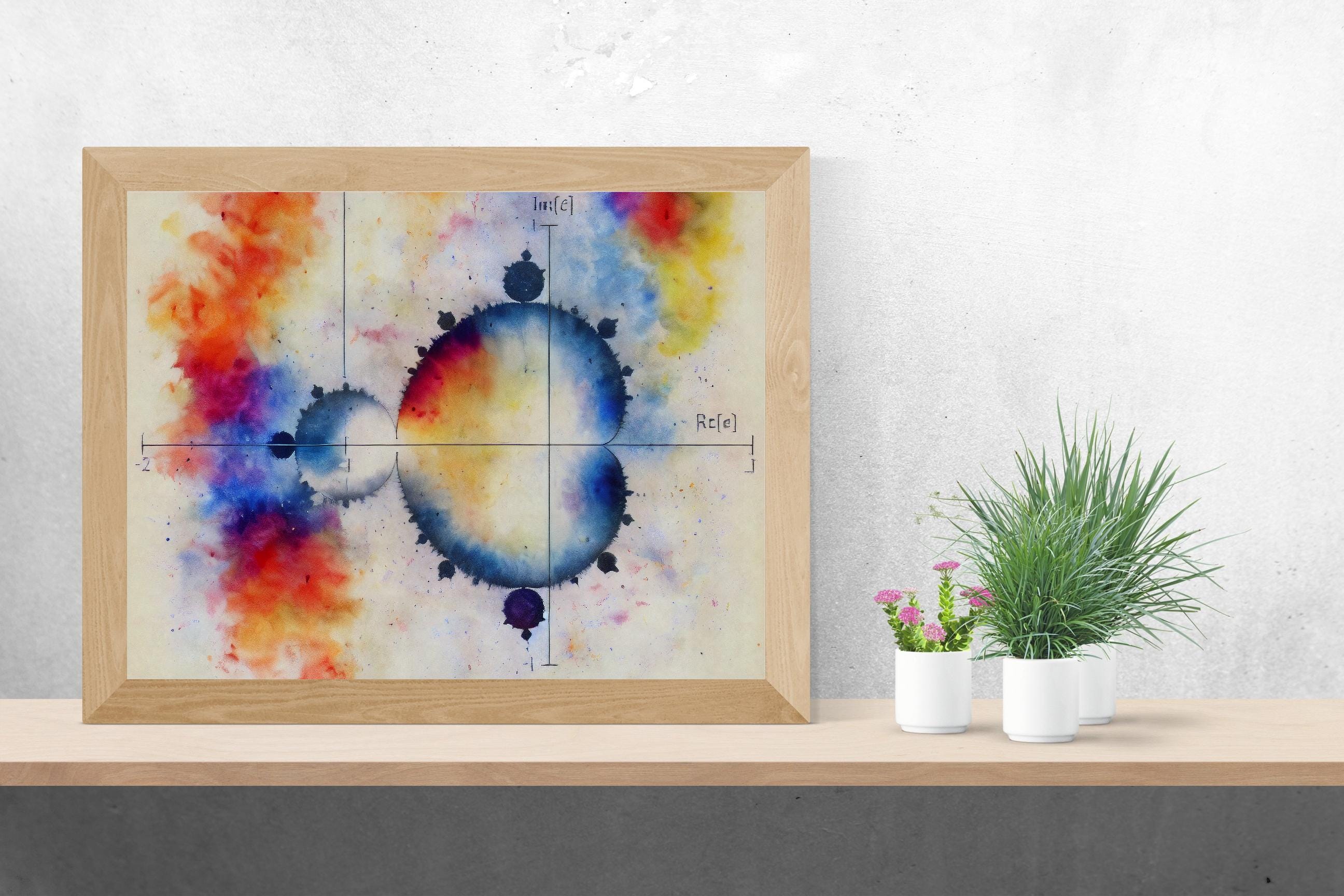 Mandelbrot Set Poster - Cosmic Cloud - Fractal Watercolor Painting ...