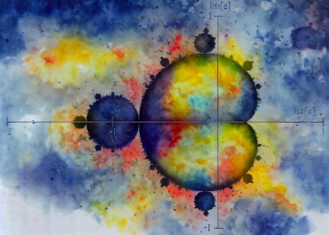 Mandelbrot Set Poster - Twilight - Fractal Watercolor Painting Digital ...