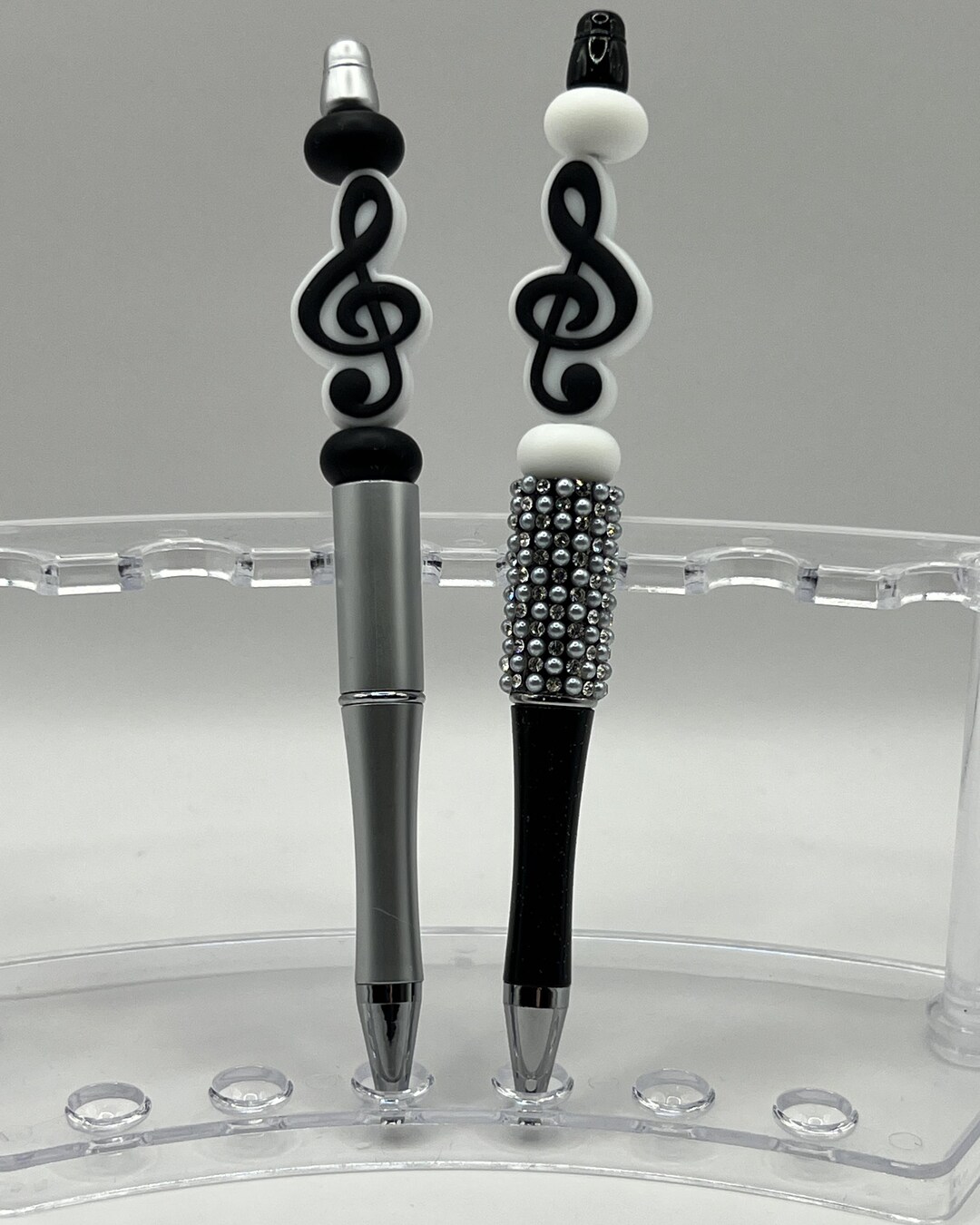 Treble Clef Musical Note Focal Bead Pen Black Silver or Bling - Etsy