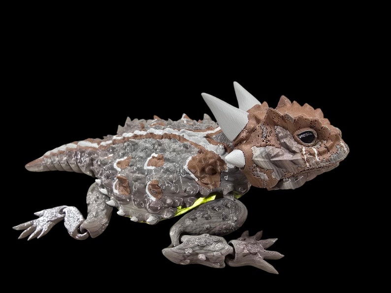 Horned Lizard - Digital STL - Print in Place Articulated Lizard - Etsy
