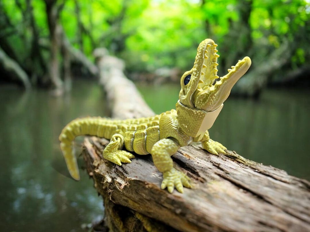 Articulated Alligator - DIGITAL STL File, Print in Place Realistic ...