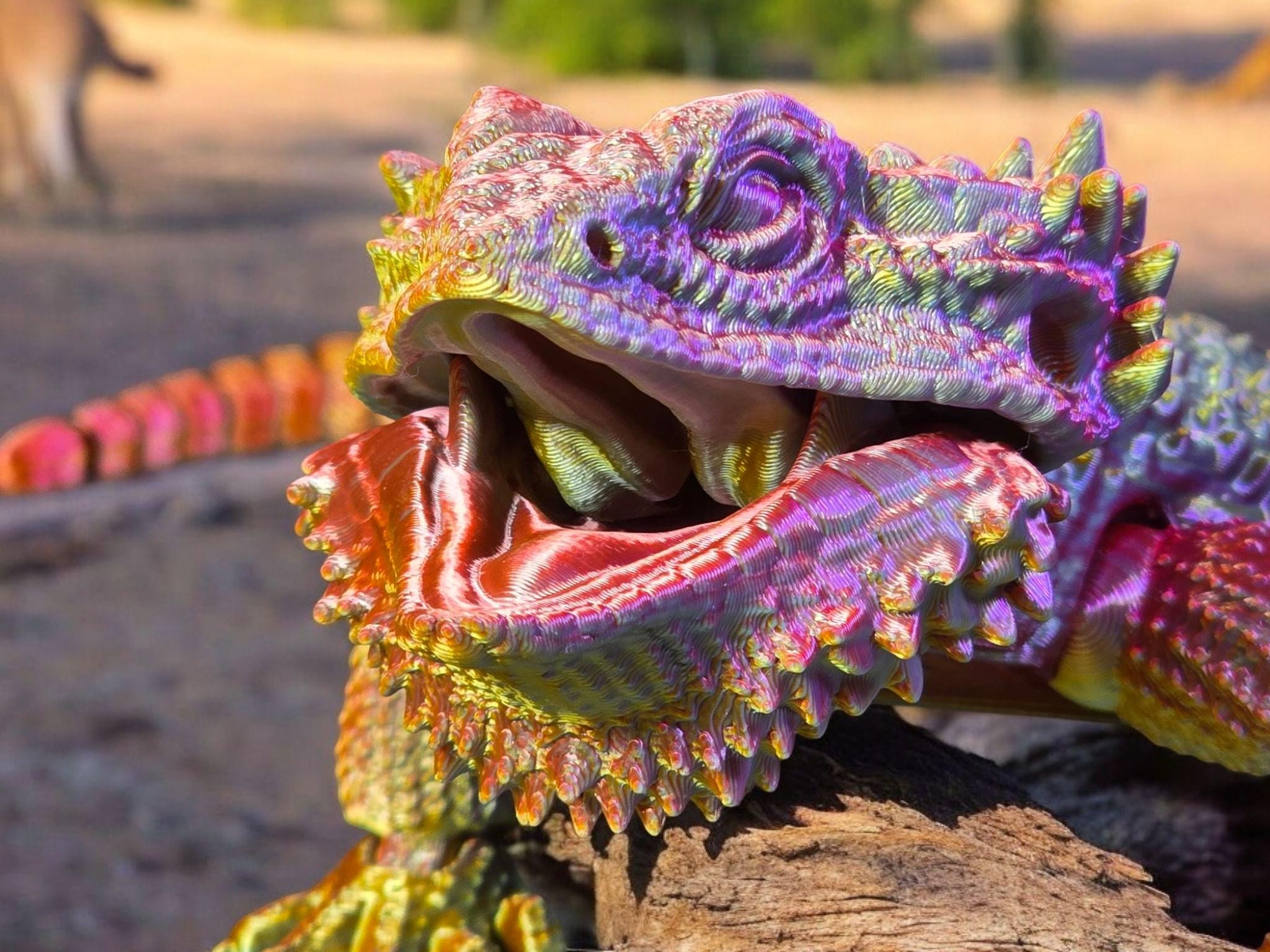 Bearded Dragon 3d STL File - Articulated Lizard Digital Download - 3d ...