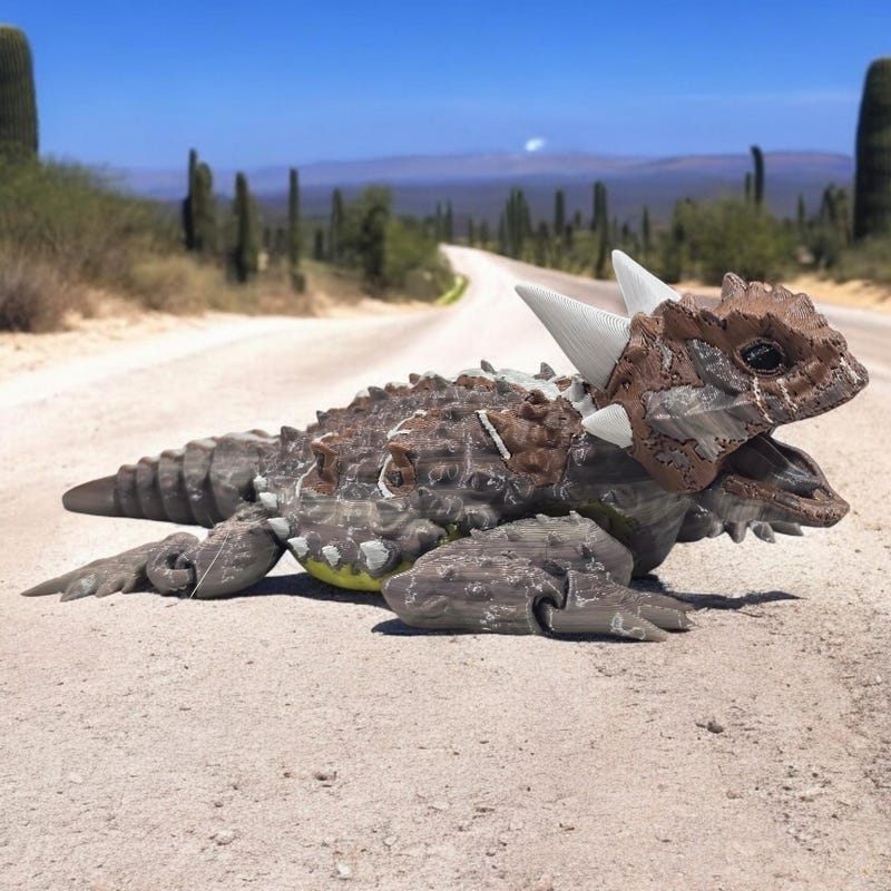 Horned Toad Lizard Print - Etsy