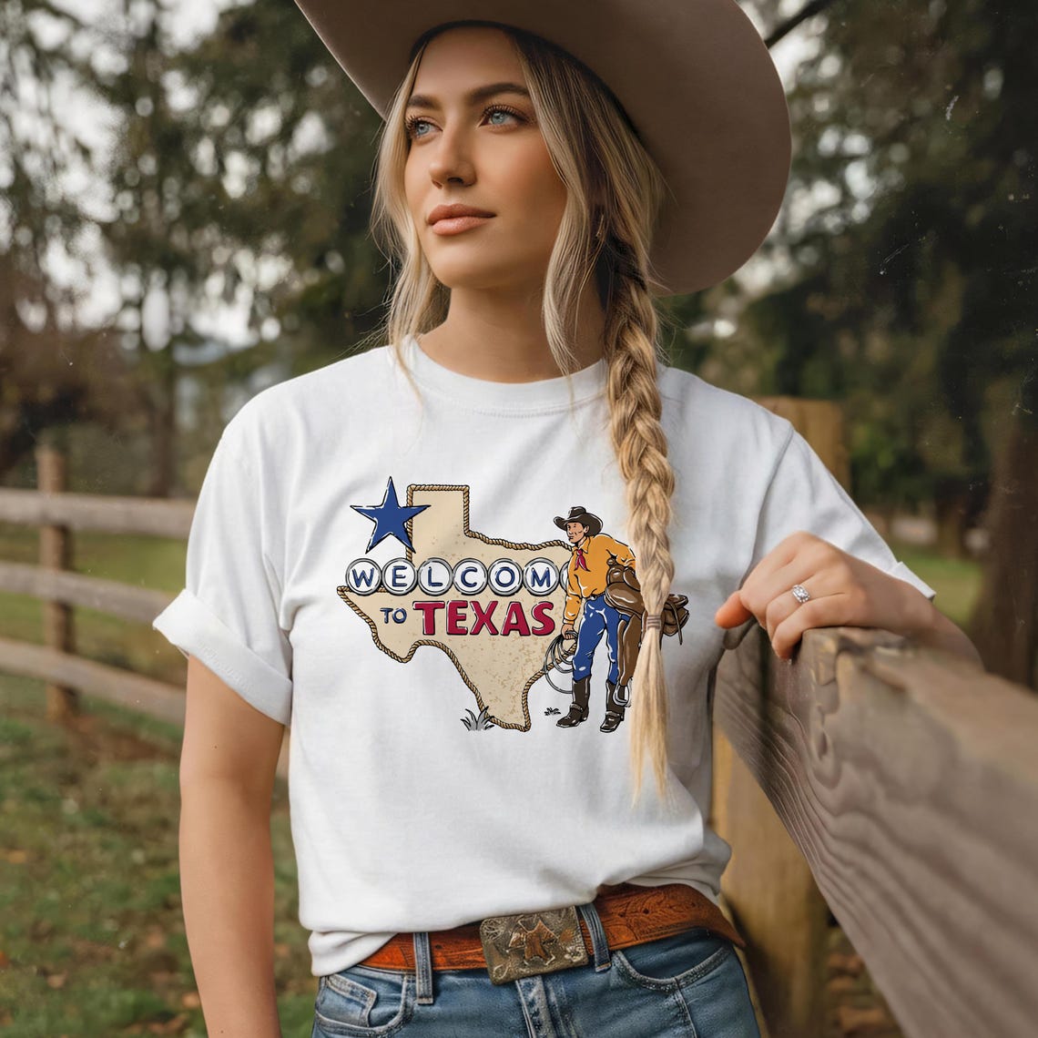 Welcome to Texas, Western Design, Cowboy Graphic, Retro Vintage Shirt ...