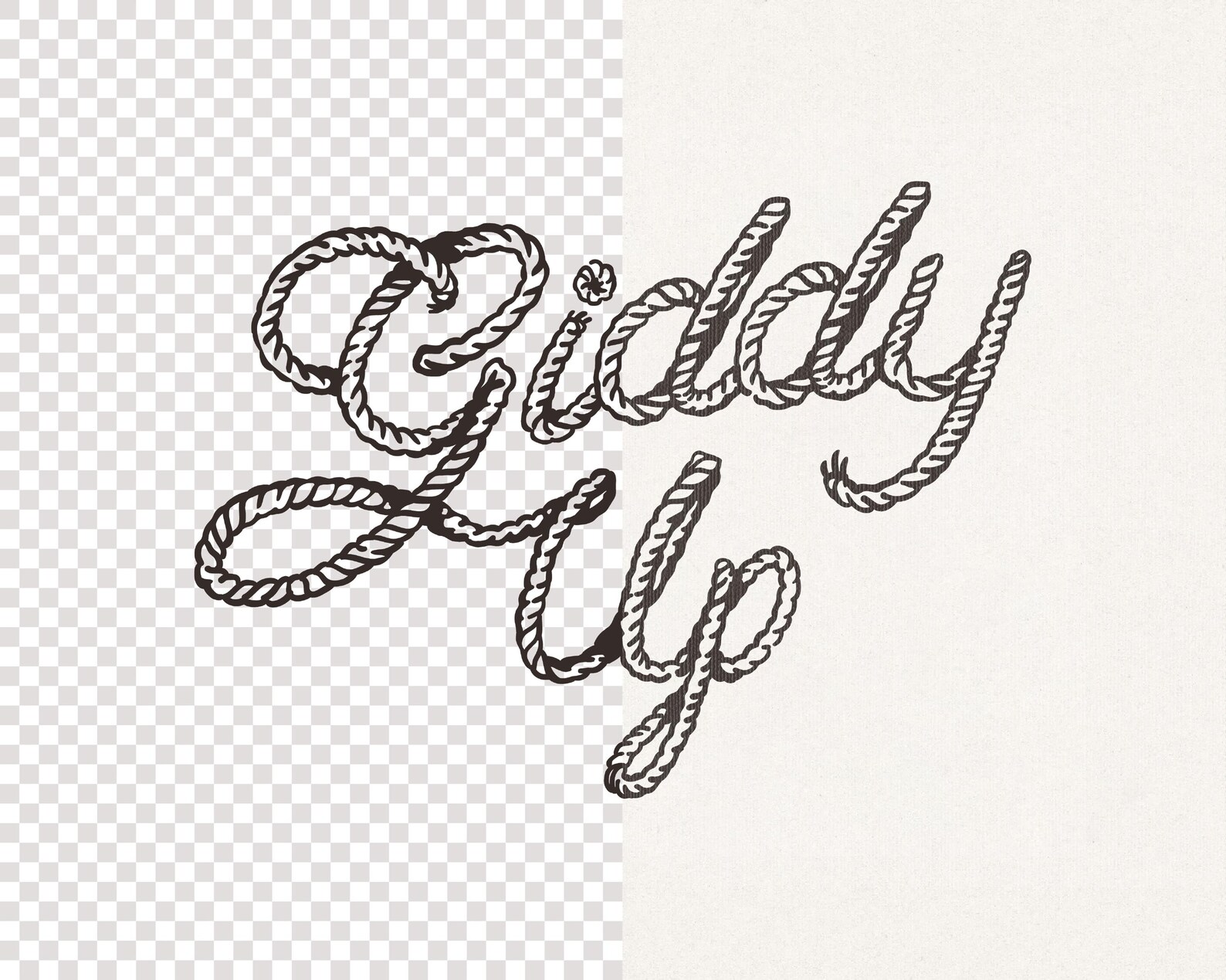 Giddy up Rope Lettering PNG & SVG Download | Country Cowgirl Clipart ...