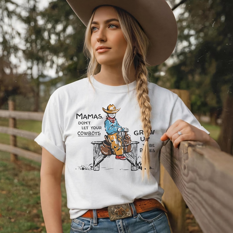 Cowboys Be Babies, Western Design, Cowkid Graphic, Retro Vintage Shirt ...