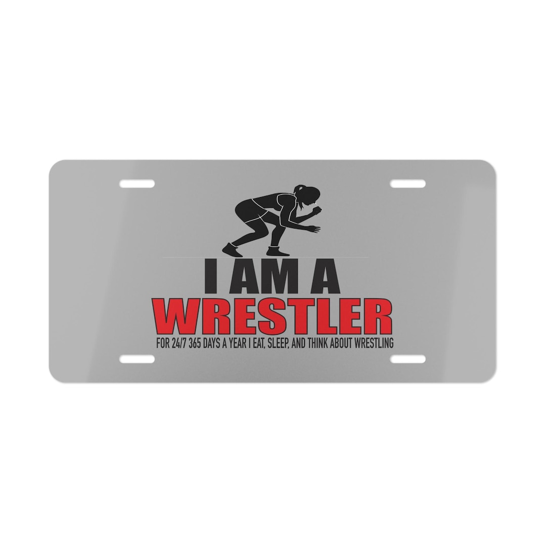 Female I Am a Wrestler Vanity Plate - Etsy UK