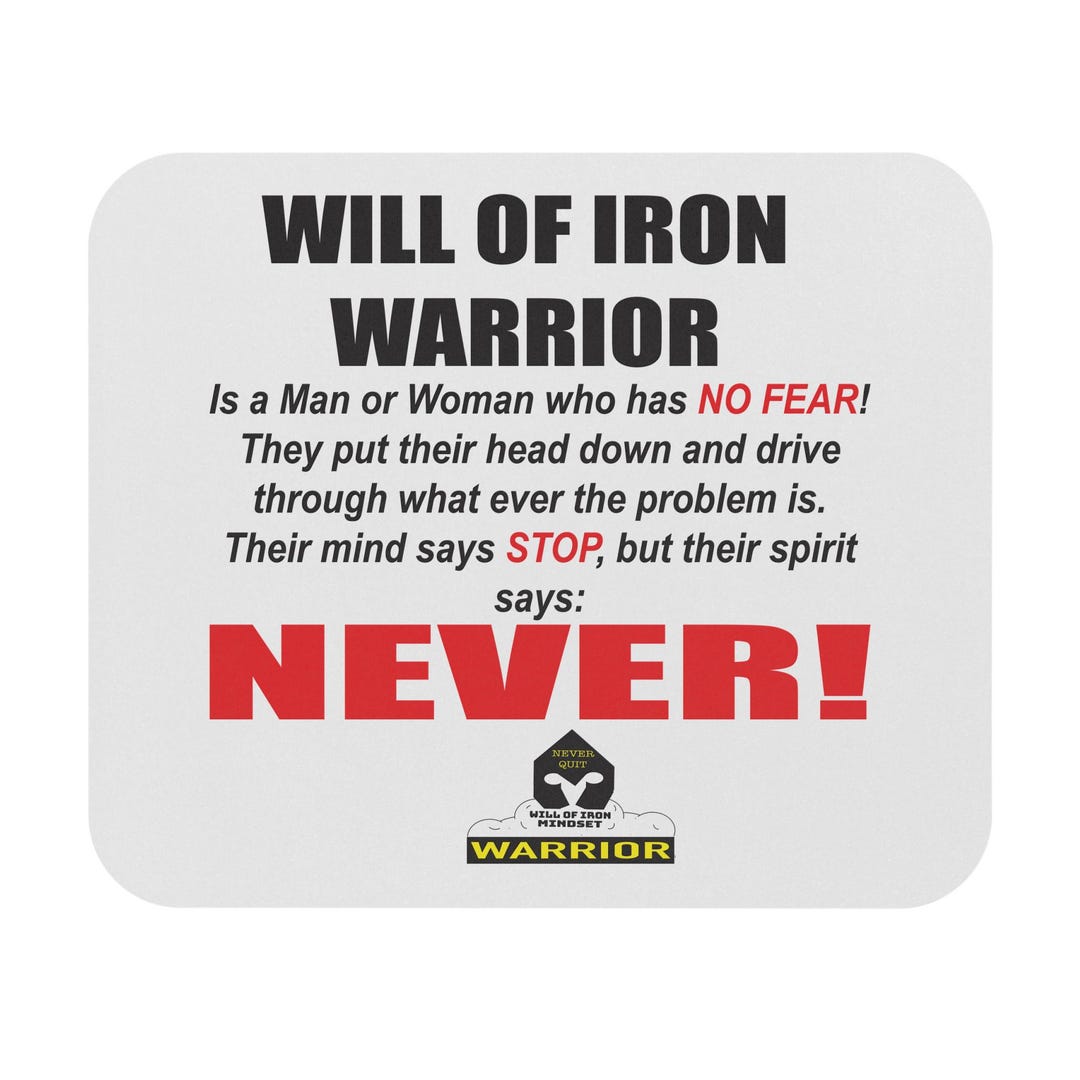 Will of Iron Spirit Mouse Pad rectangle - Etsy