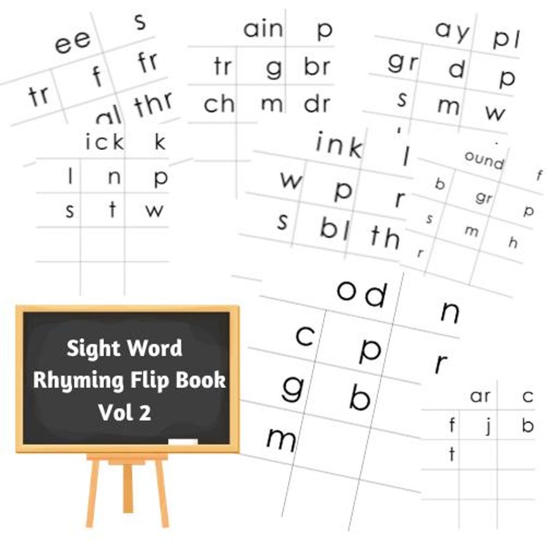 Printable Rhyming Words Flip Book (20)- Fun and Engaging Learning Tool ...