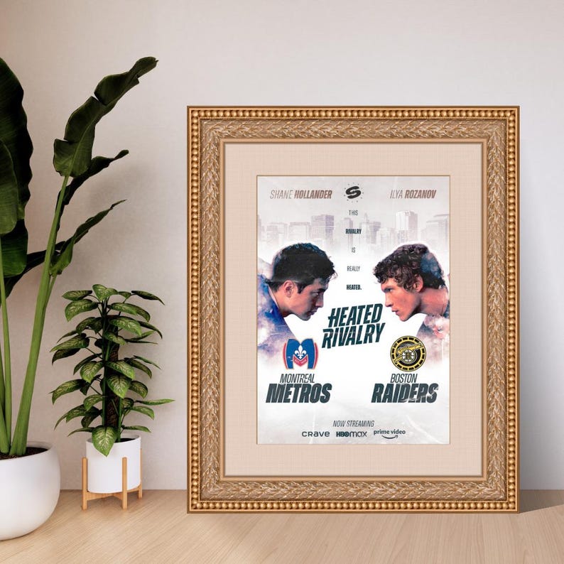 Heated Rivalry TV Show Poster, Ilya Rozanov & Shane Hollander, Team ...