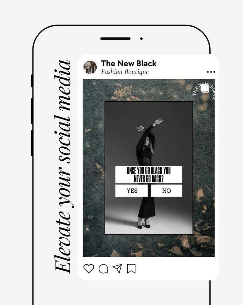 Gothic Instagram Feed Canva Template Bundle – Dark Fashion Social Media ...