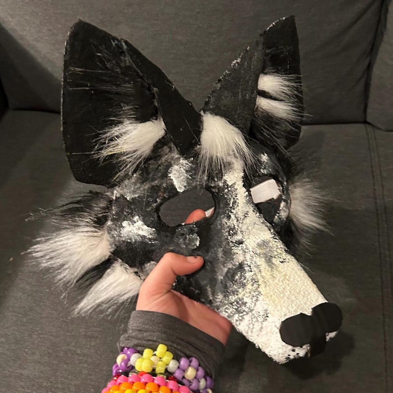 Canine Therian Border Collie Mask. - Etsy