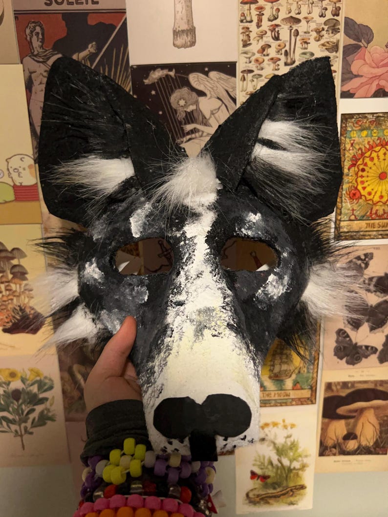 Canine Therian Border Collie Mask. - Etsy