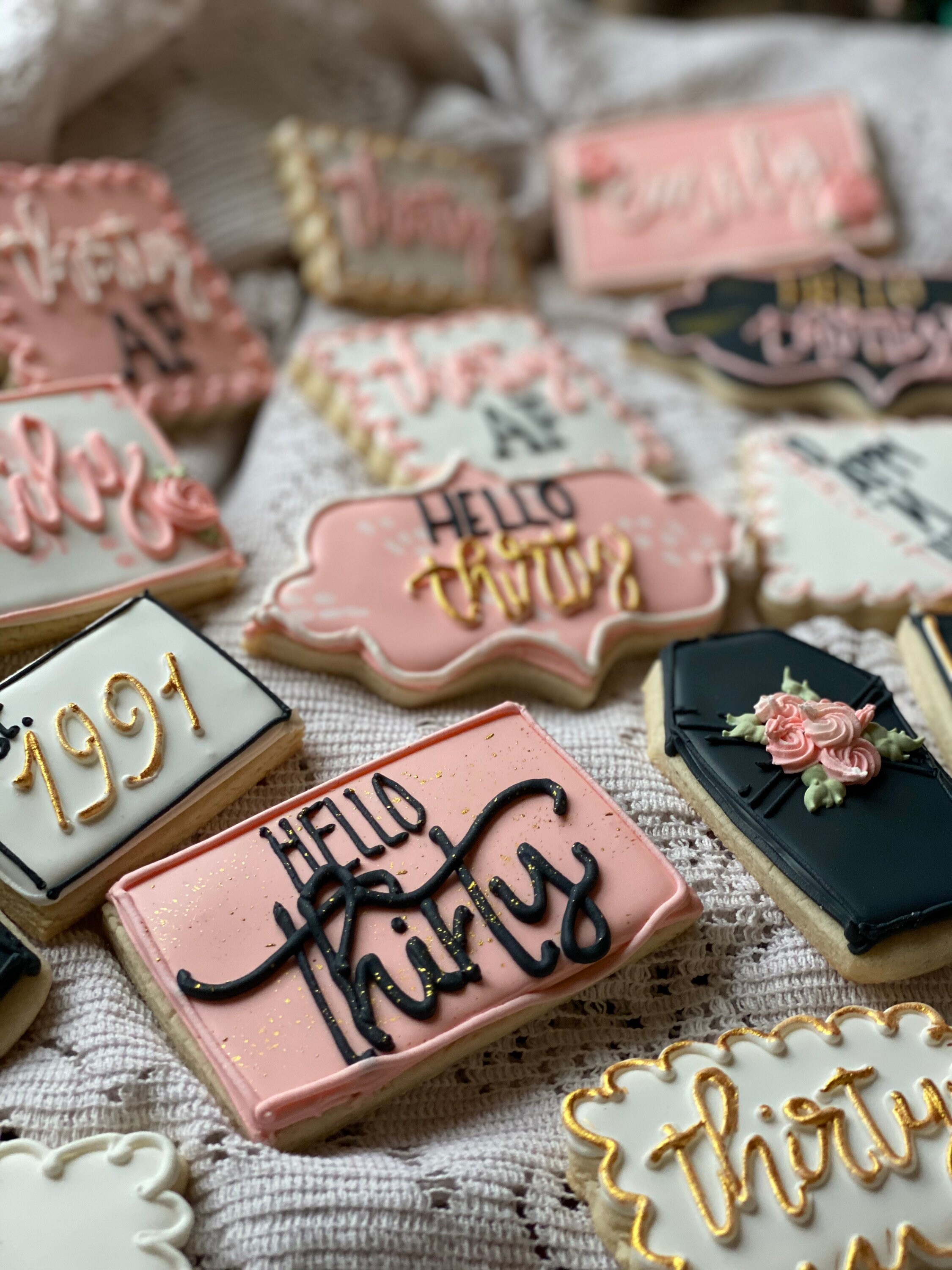 Adult Birthday Sugar Cookies