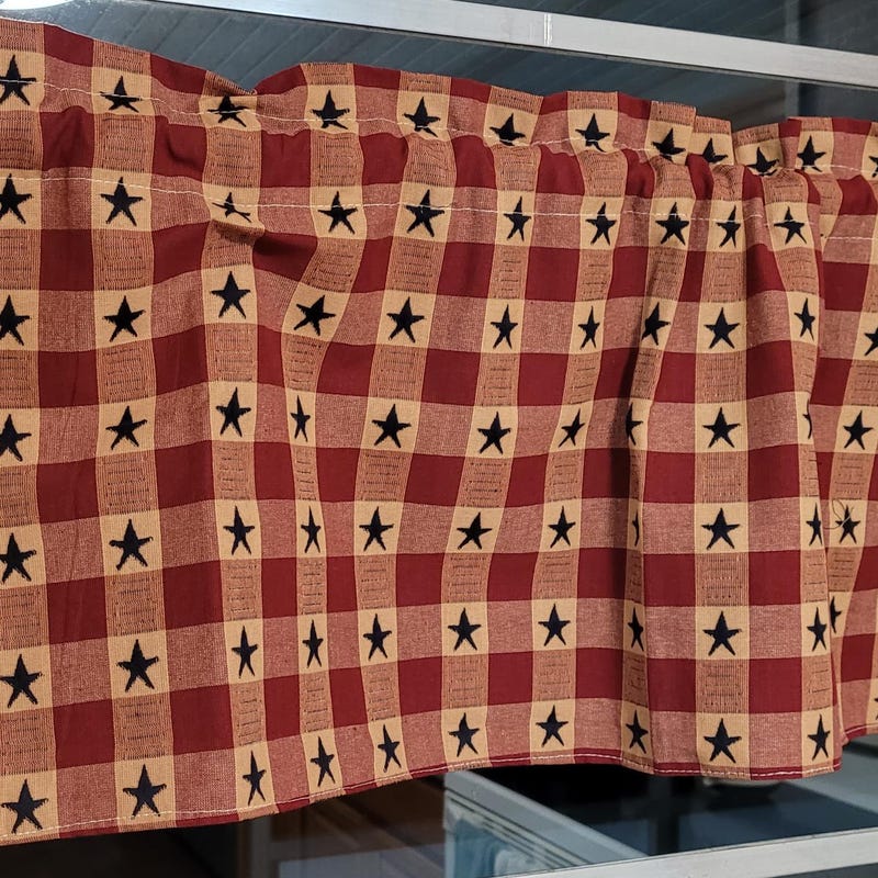Rustic Red Valances - Etsy