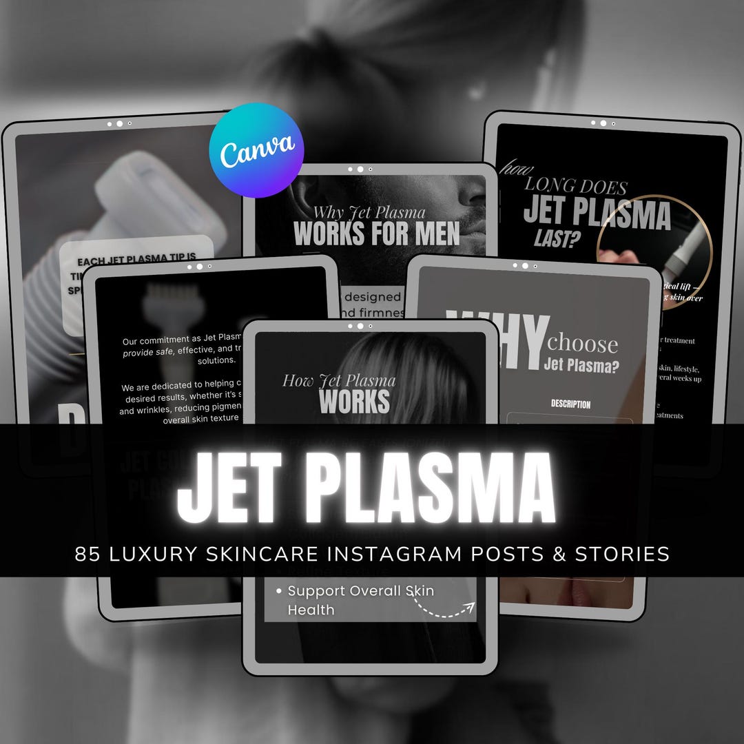 Jet Plasma Skincare Instagram Templates | Esthetician Social Media ...