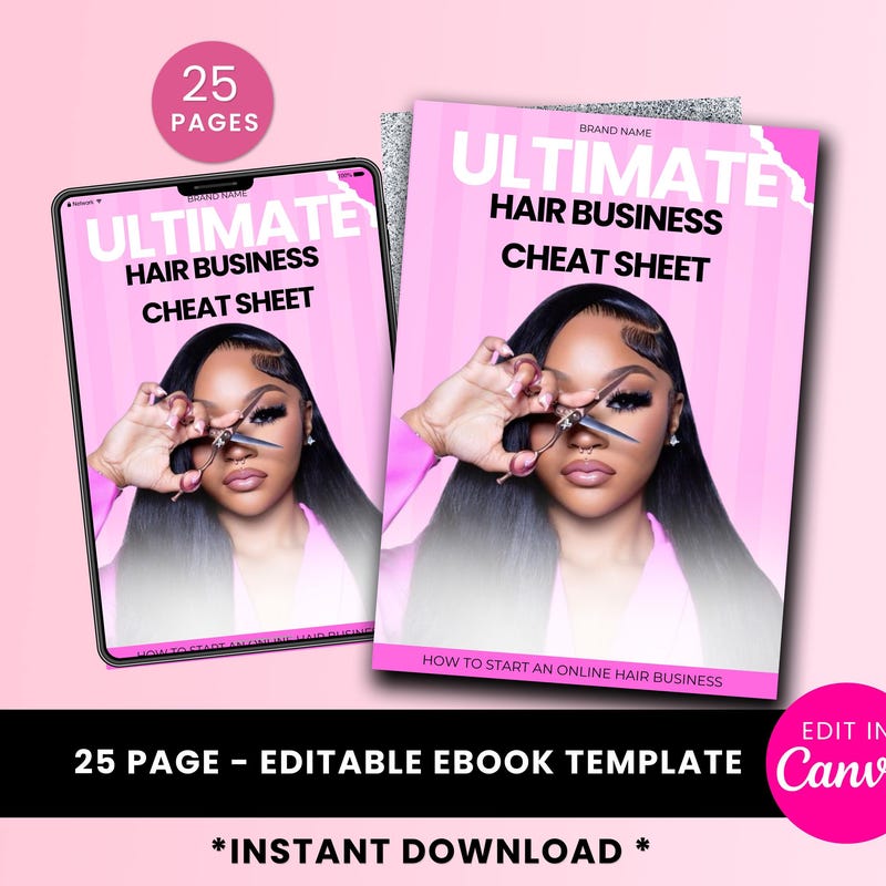 E Book Cover for Hair - Etsy