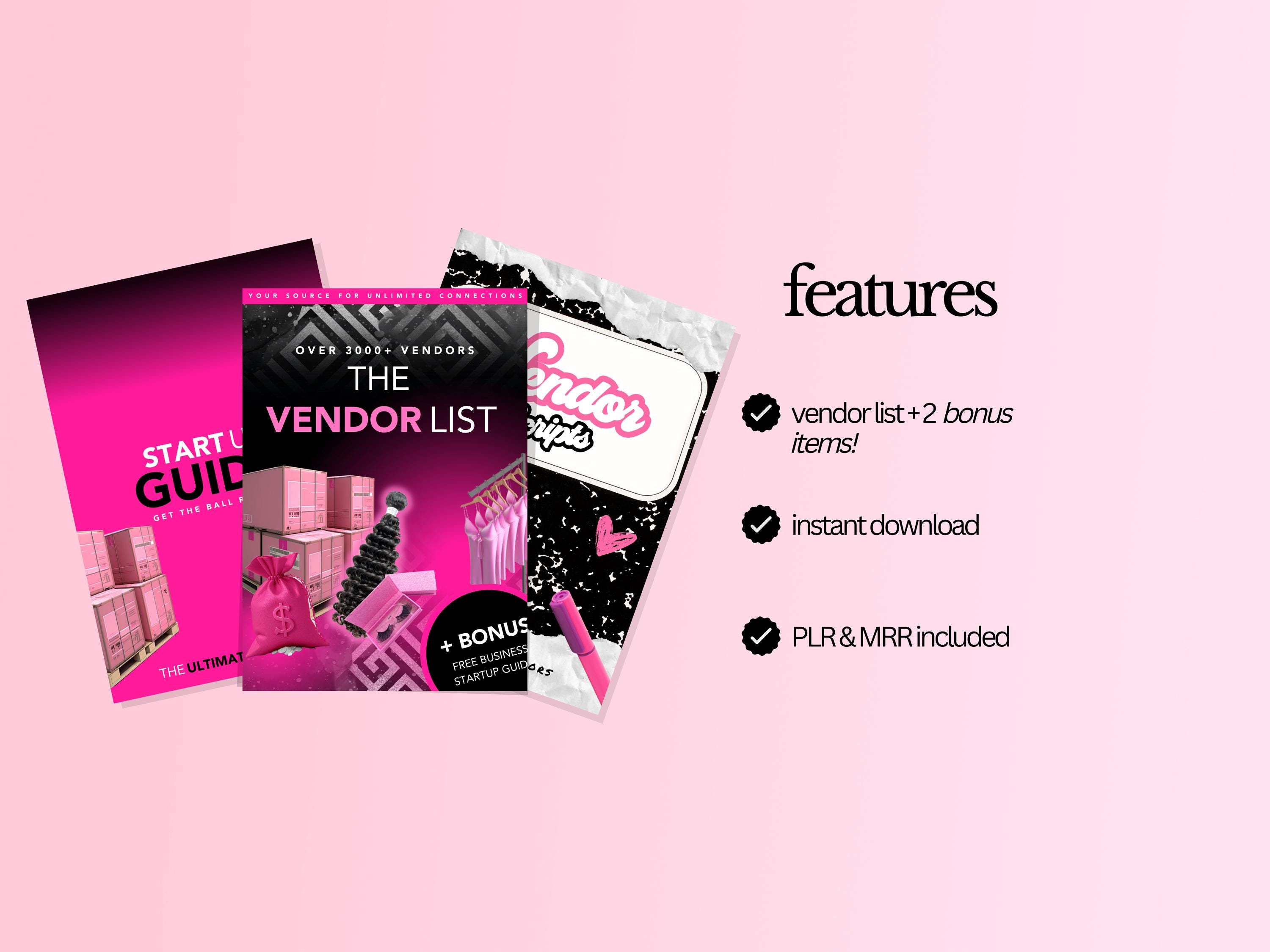 3,000+ Vendors List + Script for Hair, Lash, Wig, Makeup, Clothing ...