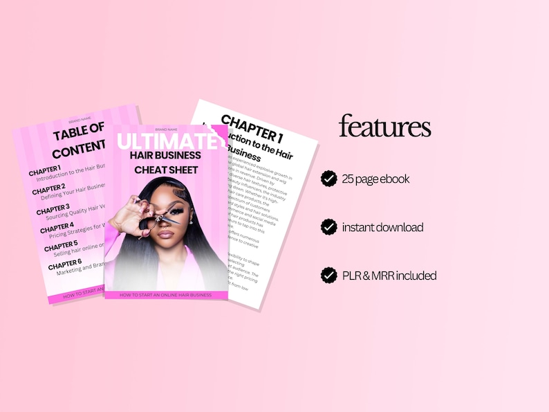 Hair Business Cheat Sheet Ebook- Hair Stylist Ebook, Class Manual, Wig ...