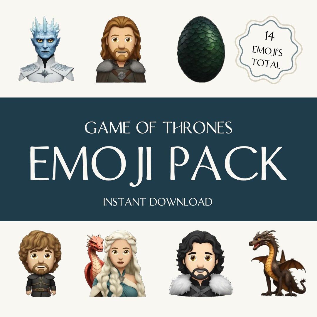 Game of Thrones Aesthetic iPhone Emoji Pack Ios18 Apple Stickers ...