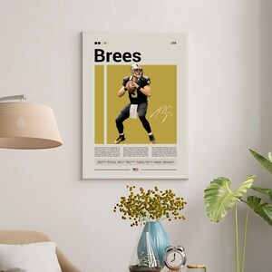 Drew Brees Poster, New Orleans Saints Print, NFL Wall Art, Football ...