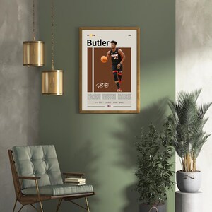 Jimmy Butler Poster, Miami Heat Print, NBA Basketball Art, Sports ...