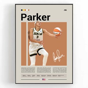 Candace Parker Poster, LA Sparks Print, WNBA Basketball Art, Sports ...