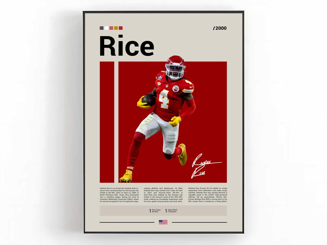 Jerry Rice Poster, Kansas City Chiefs Print, NFL Wall Art, Football ...
