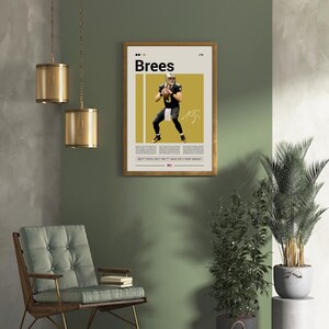 Drew Brees Poster, New Orleans Saints Print, NFL Wall Art, Football ...