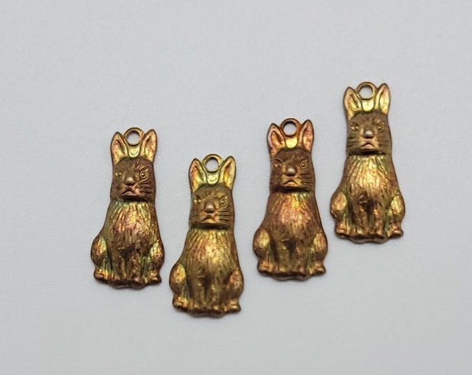 Vintage Brass Sleeping Bunny Shelf Sitter Figurine - Brass Rabbit Shelf ...