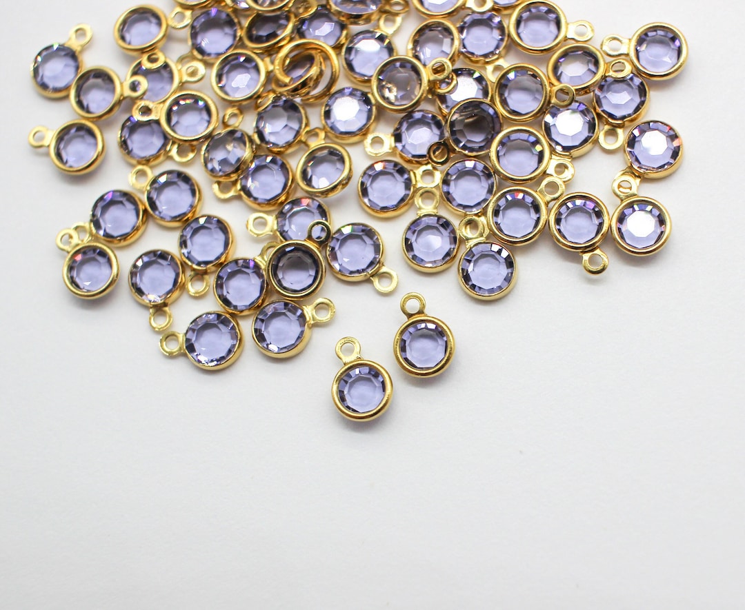 4mm Tanzanite Gold Plated Channel Set Crystals - Etsy
