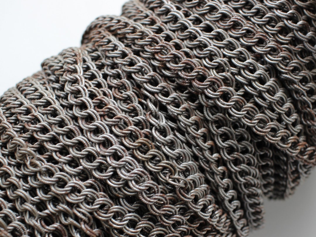 3 Feet Vintage Steel Unusual Fancy Double Link Curb Chain 6x8mm - Etsy