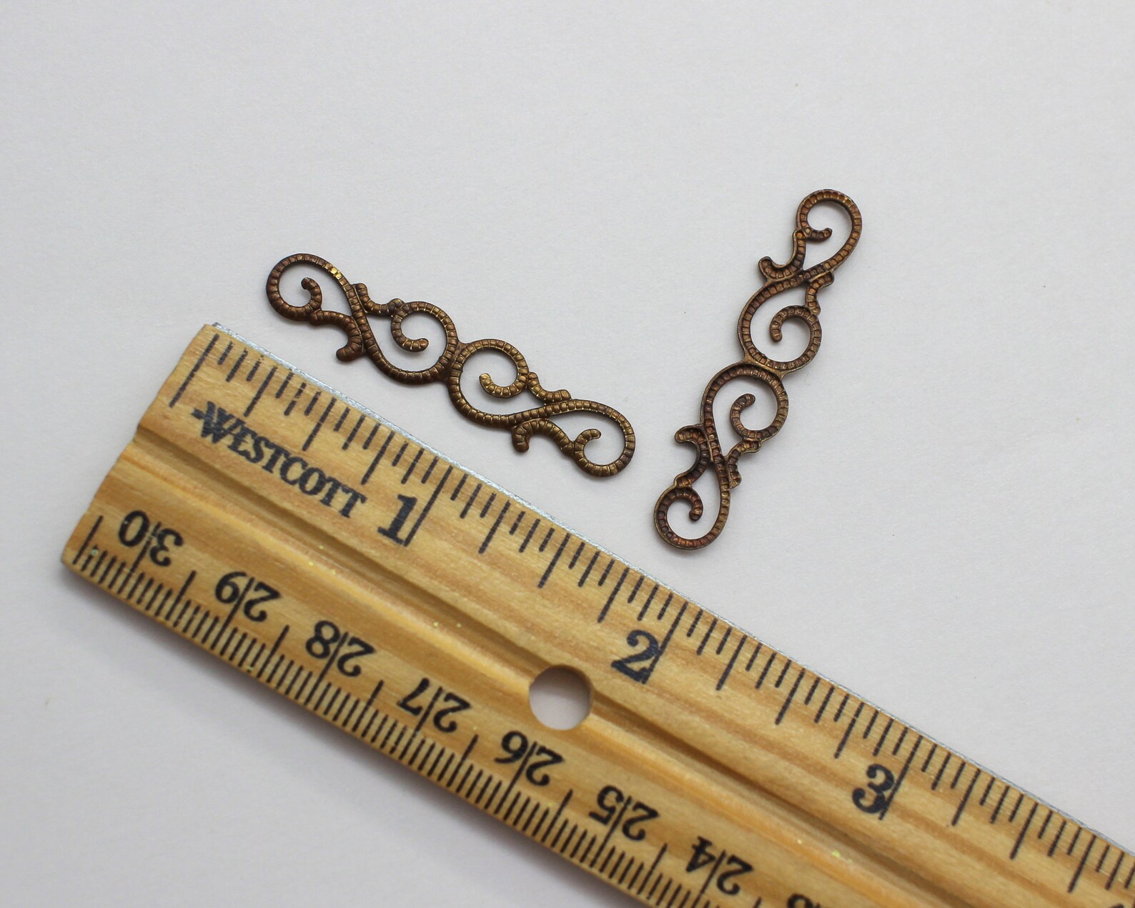 Oxidized Brass Filigree Findings Small Earring Filigrees - Etsy