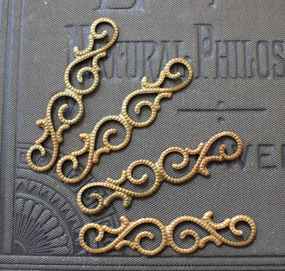 Oxidized Brass Filigree Findings Small Earring Filigrees - Etsy
