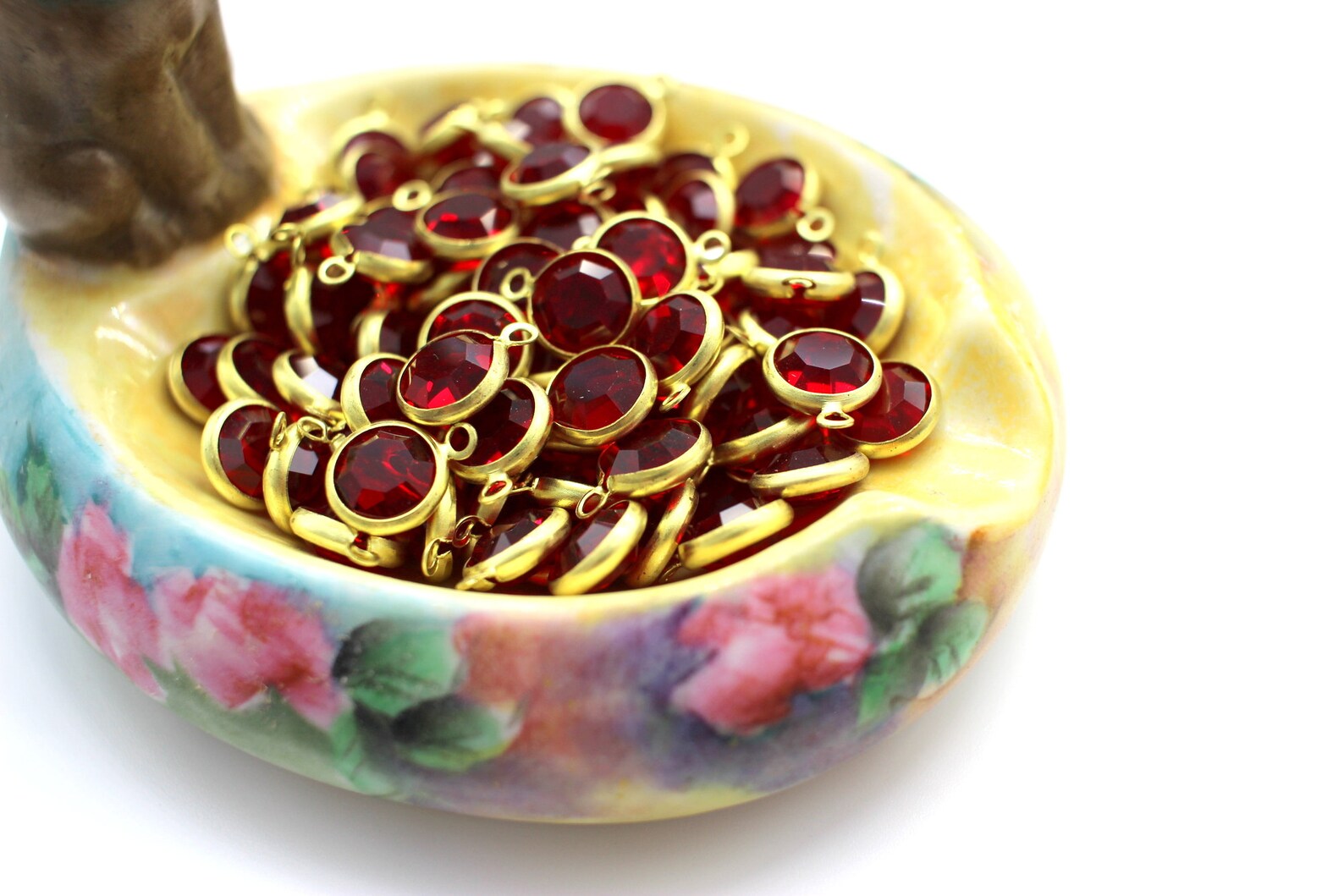 Vintage Siam Red 9mm Channel Set Swarovski 6 | Etsy