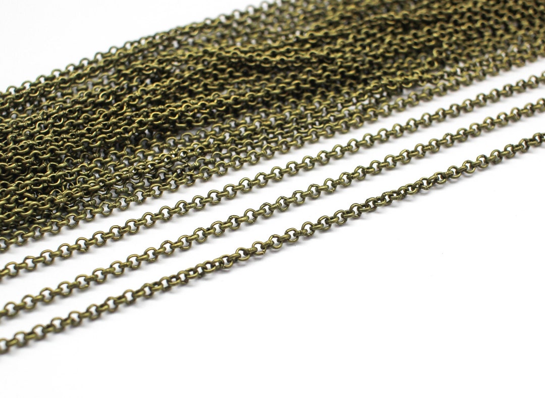 10 Feet Antique Brass Rolo Chain 2x1mm - Etsy