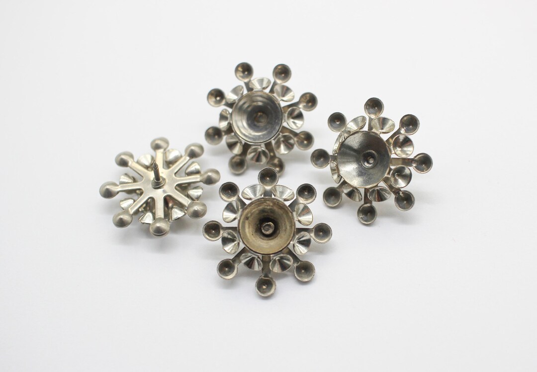Vintage Steel Flower Multi Setting Pin Findings - Etsy