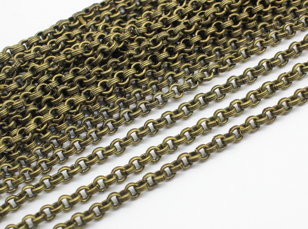 3 Feet Antique Brass Rolo Chain 4x2mm - Etsy