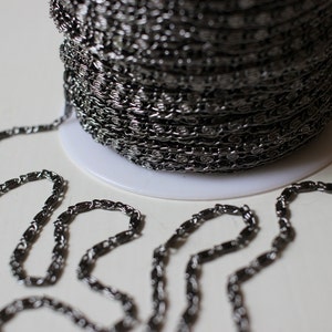 Shiny Gunmetal Filigree Chain 3 Feet - Etsy